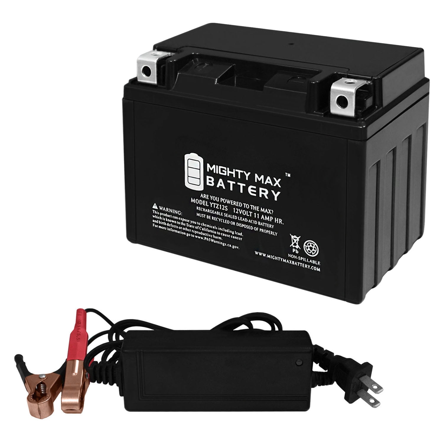 YTZ12S Battery Replaces Honda 700 NC700X 2015 + 12V 2Amp Charger ...