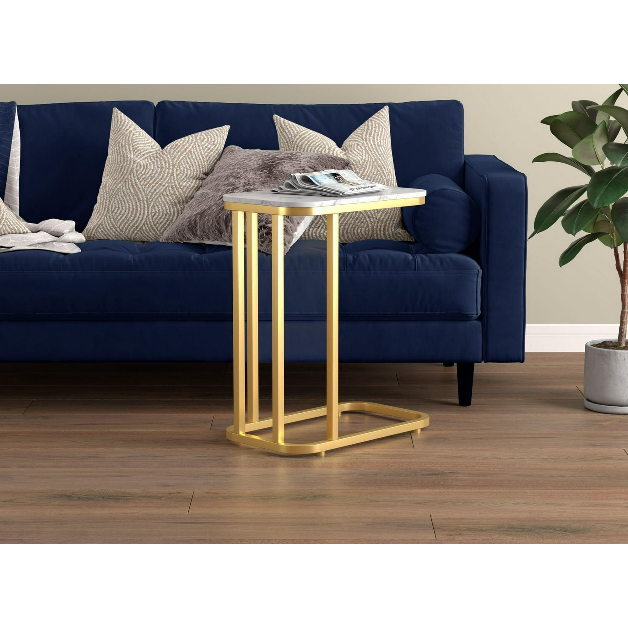 Click here for Safdie & Co. C-Shaped Rounded Accent Table  Marble... prices