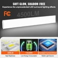4FT LED Surround Shop Light 40W 4500LM 6500K Daylight Recessed Ceiling ...