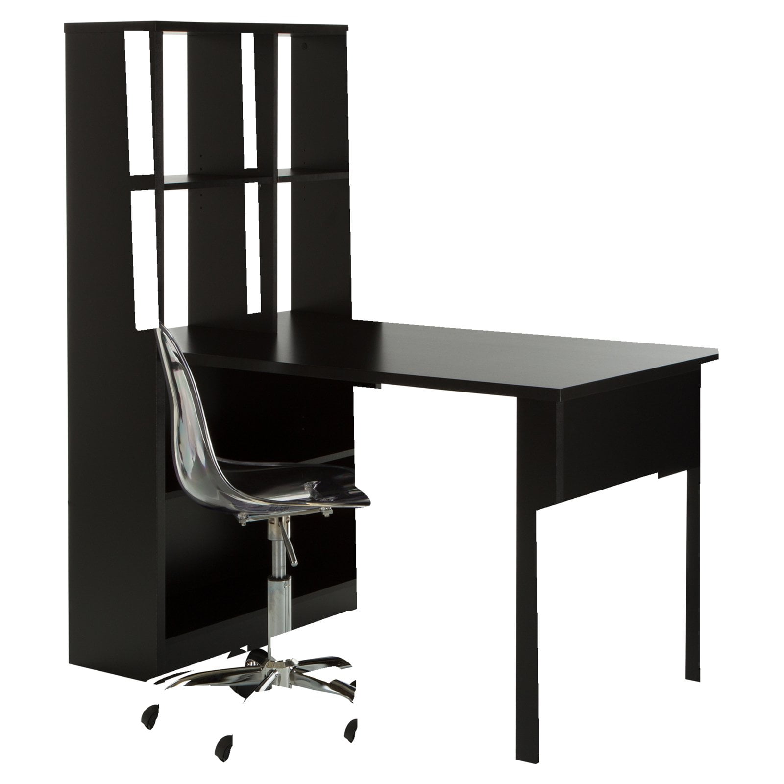 South Shore Annexe Computer Desk with Chair in Pure Black - Walmart.com