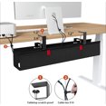 No Drill Under Desk Cable Management Tray, 36" Cord Organizer for Table ...