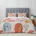 Abstract Face Painting Bedding Duvet Cover Set California King Size 4 ...