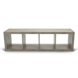 Better Homes & Gardens 4 Cube Vertical Storage Organizer, Rustic Gray ...