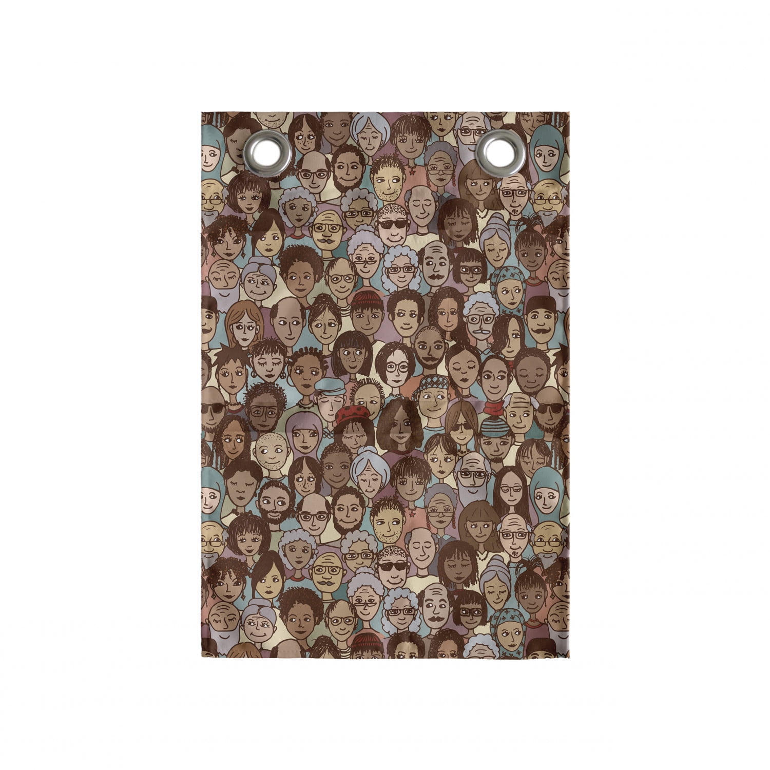 Hipster Hanging Pocket Organizer, People Faces from Different Ethnicity ...