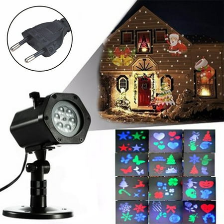 LED Christmas Halloween Projector Rotating Projector Spotlight ...