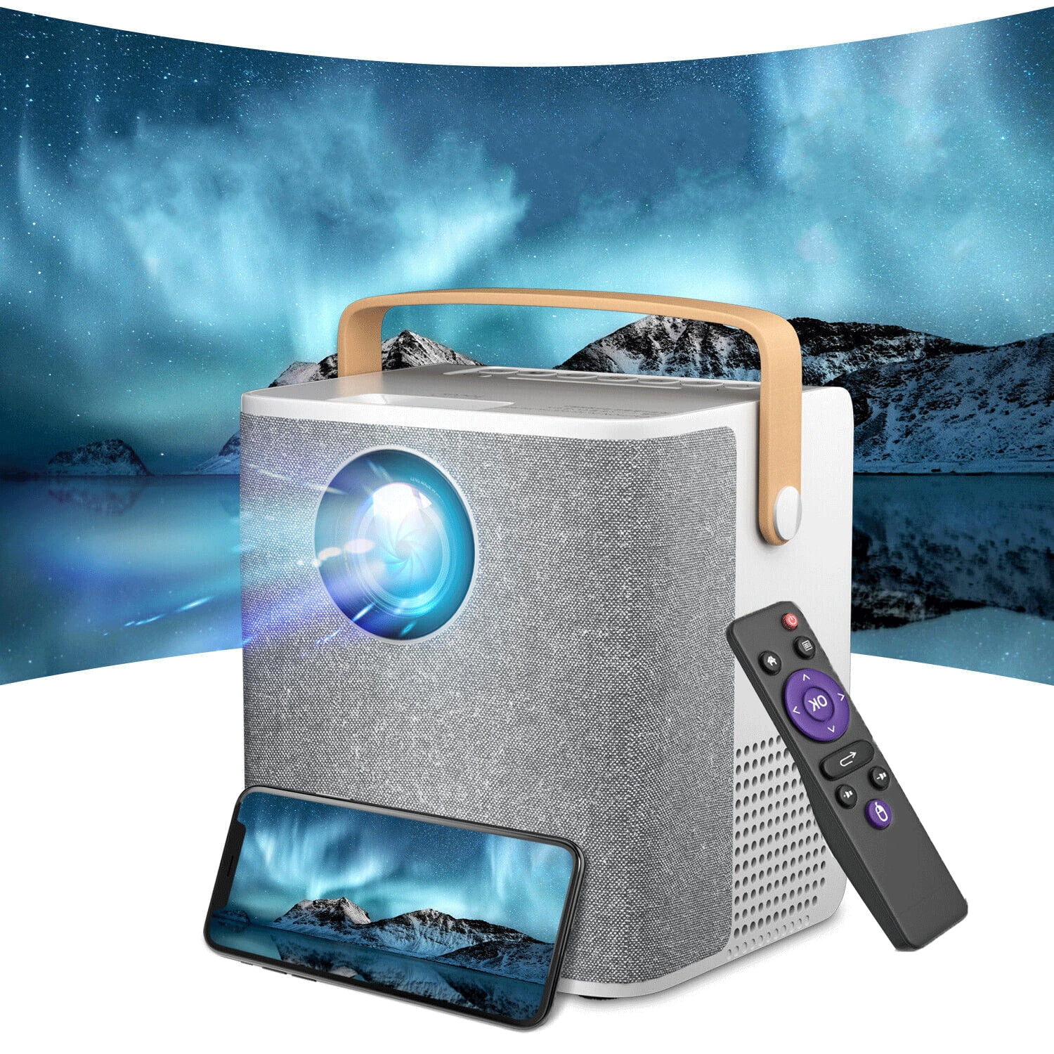 Projector with 5G WiFi and Bluetooth, Native 1080P Portable Outdoor ...