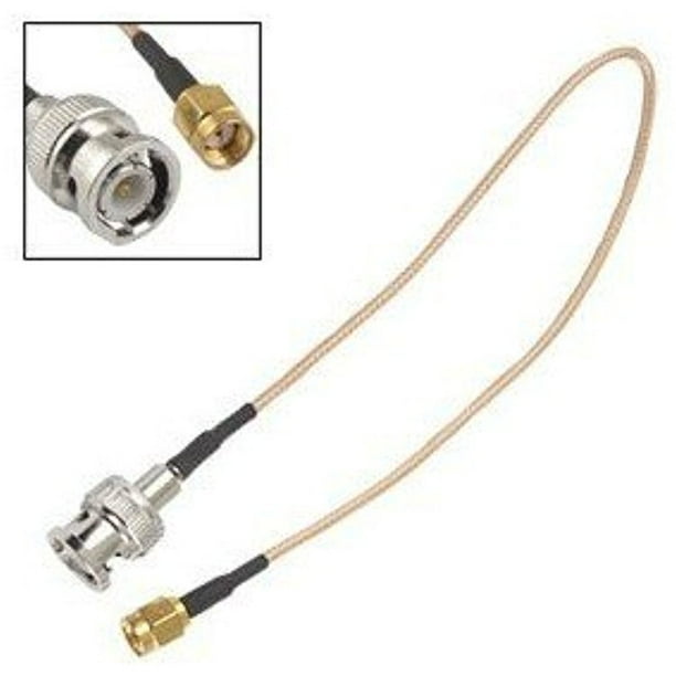 RP-SMA Male to BNC Male Connector Coaxial Cable - Walmart.com - Walmart.com