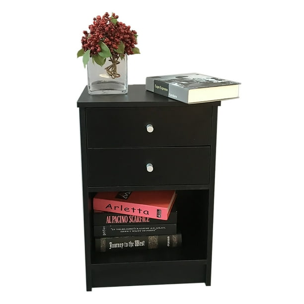 GoDecor 2 Drawers Nightstand Bedroom Storage Bedside Table Side End ...