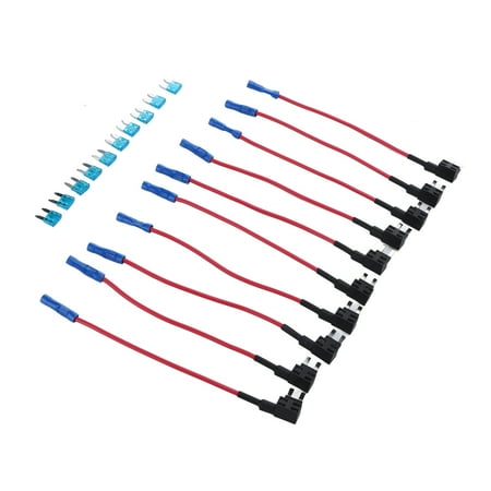 Rosvola Fuse TAP Adapter,10 Pack Fuse Holder Add A Circuit Dual Slots ...
