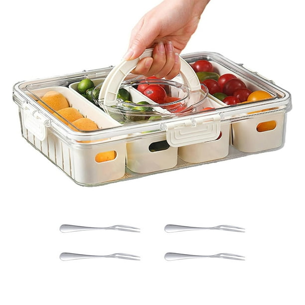 Portable Food Storage with Fresh-Keeping, Vegetable Organizer for ...