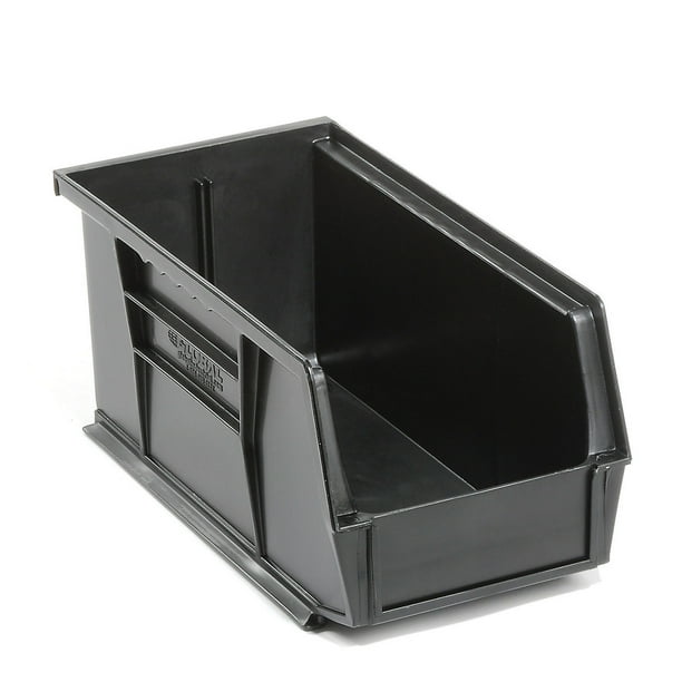 Plastic Stacking Bins Parts Storage Bin 5 1 2 X 10 7 8 X 5 Black