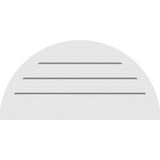 42"W x 21"H Half Round Surface Mount PVC Gable Vent: Functional, w/ 2"W ...