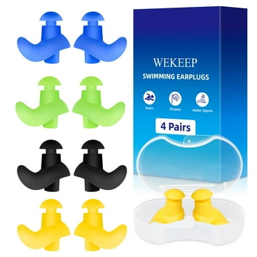 Swimming Ear Plugs for Small Ears [1 Pairs] Waterproof Silicone ...