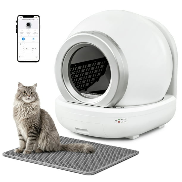 Homall Self Cleaning Cat Litter Box for Multiple Cats, Safety ...