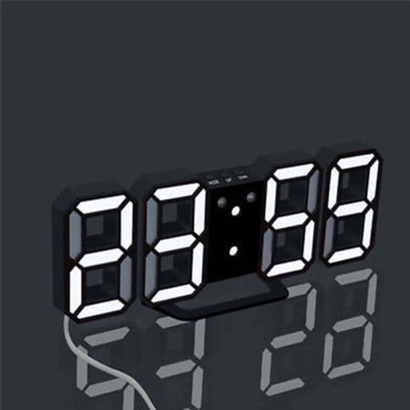 Agiferg Modern Digital LED Table Desk Night Wall Clock Alarm Watch 24 ...