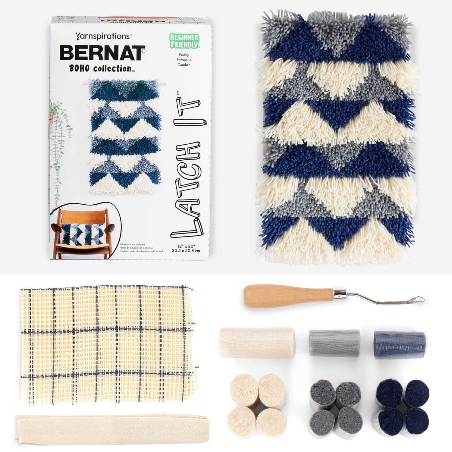 Click here for Bernat Latch It Boho Collection Acrylic Yarn Kit 1... prices