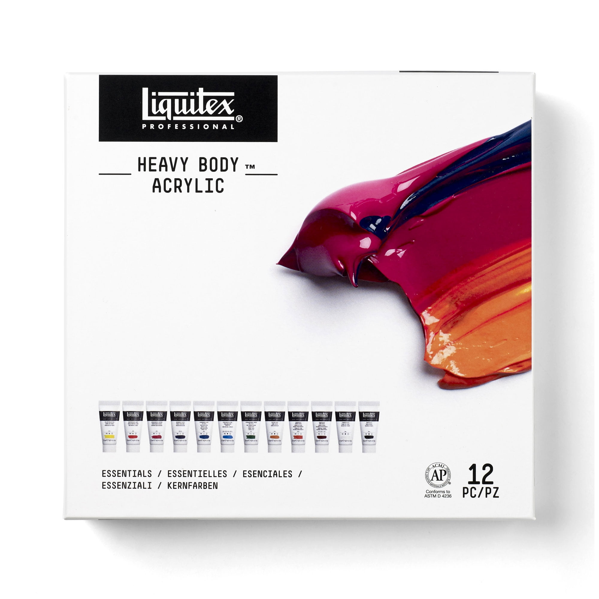 Liquitex Professional Heavy Body Acrylic Color Paint Set, 12-Colors ...