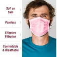 Disposable Face Masks 3-Ply Individually Wrapped , 50ct - Light Pink ...