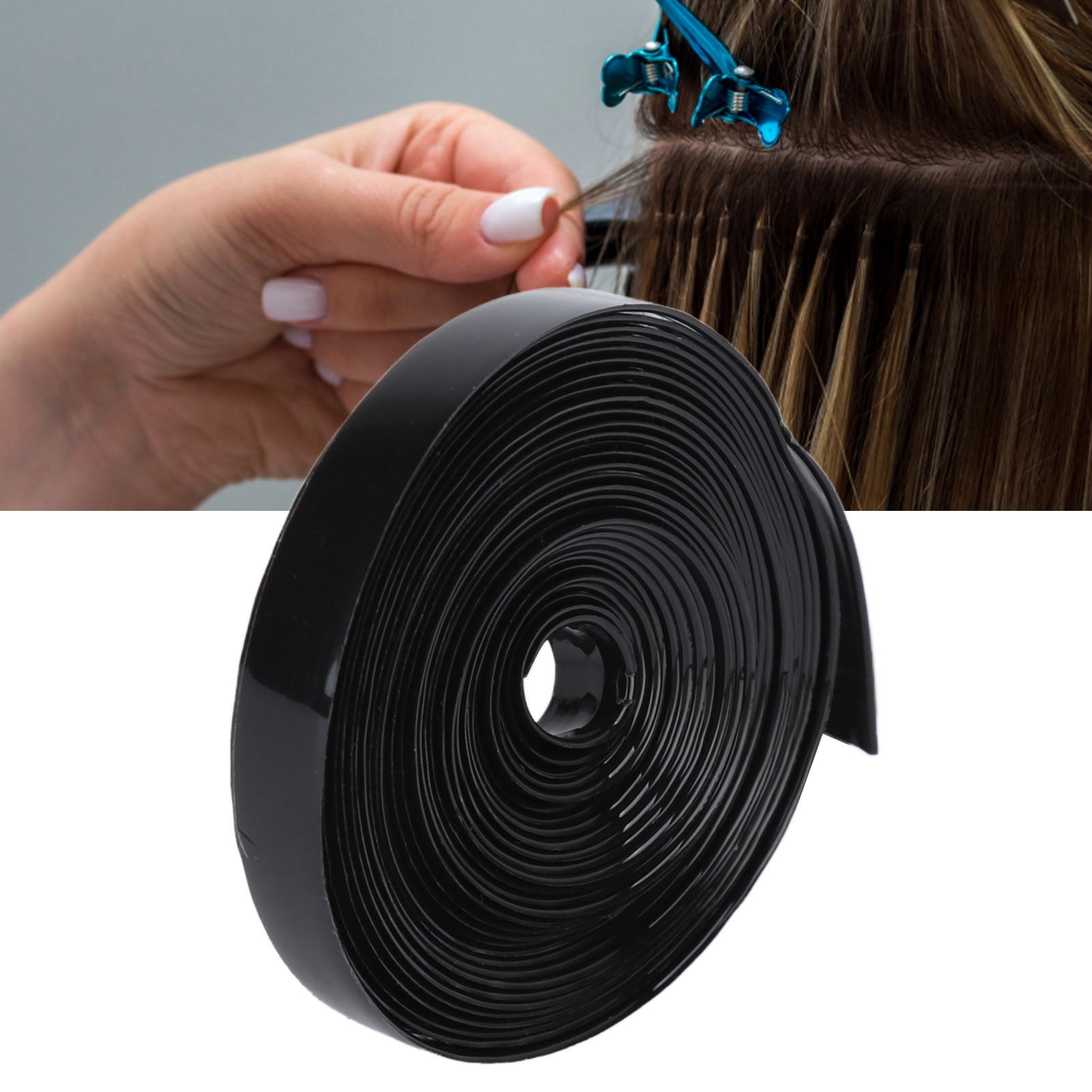 9 mm de ancho extensión de Cabello Keratin Glue Strip Adhesión Fuerte ...