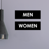 Basic Men Women Sign Set (Black /Gold) - Small - Walmart.com