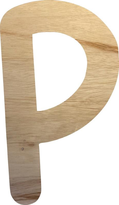 Wooden Kids Craft Letter, Unfinished 20'' Alphabet Letter P, Paintable ...