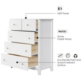 "Homfa White 5-Drawer Dresser, Tall Dresser for Bedroom, Compact Design ...