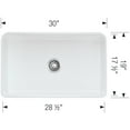 Blanco 524257 Cerana 30" Farmhouse Single Basin Fireclay Kitchen Sink ...
