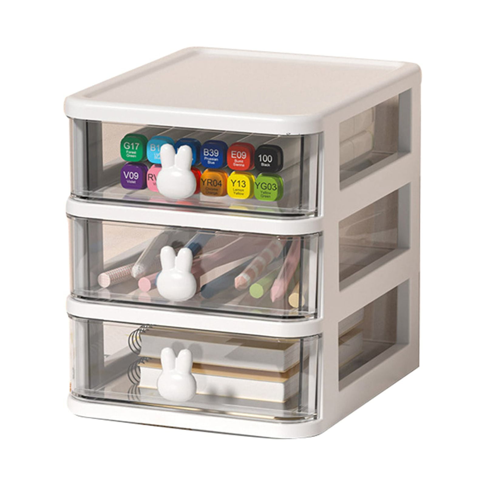 Click here for Amonsee Small Desk Storage Box Multi Tier Transpar... prices