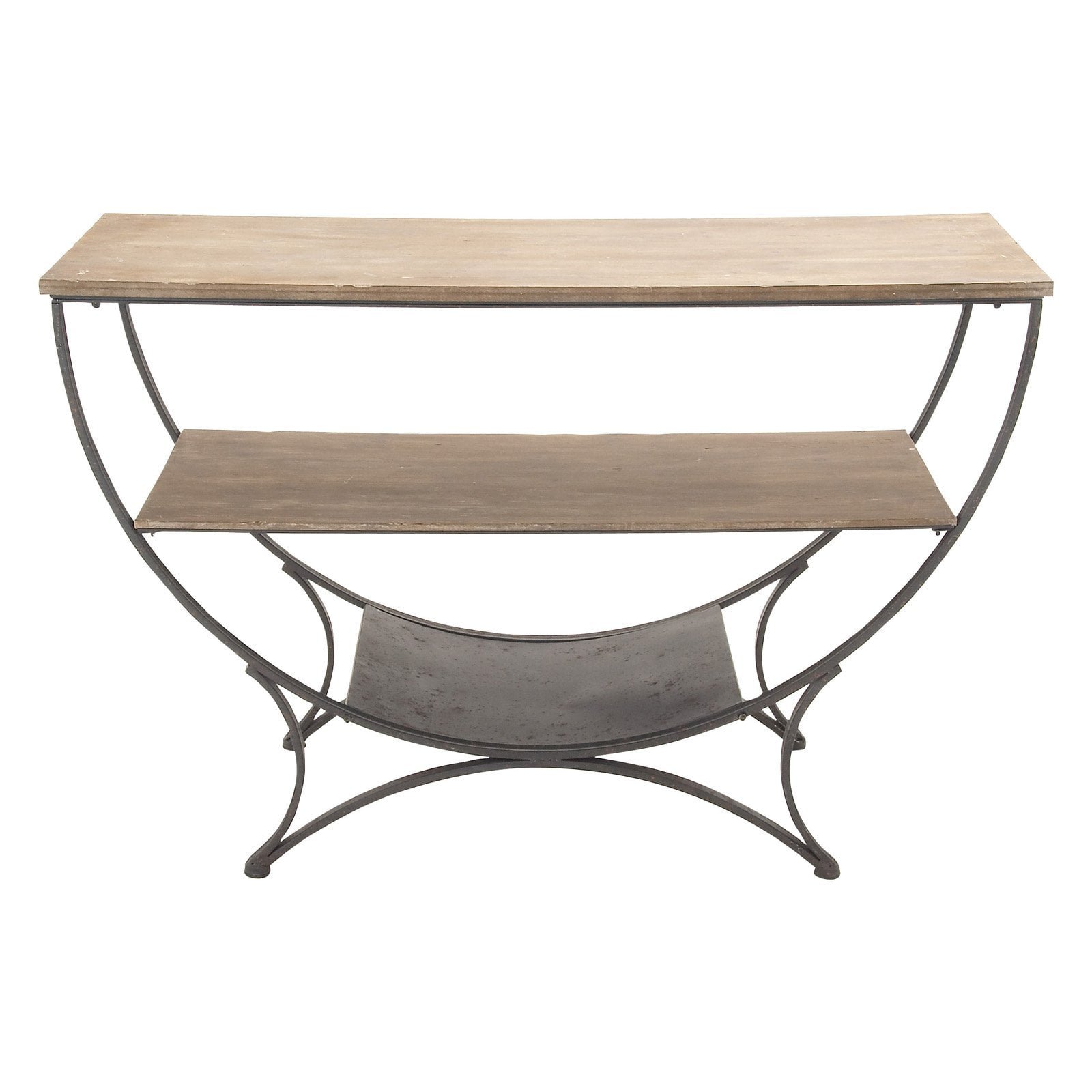Benzara Charming and Enthralling Metal Wood Console Table - Walmart.com