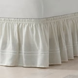 Easy Fit Adjustable Baratta Stitch Embroidered Bed Skirt - Walmart.com