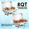 Chafing Dish Buffet Chafer Set 12 Packs 8 Qt. Foldable Rectangular ...