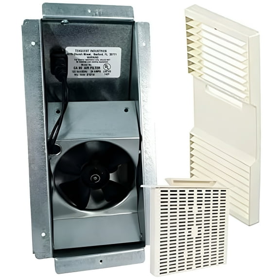 Ductless Exhaust Fan Grille Louver, Motor, Unscented Filter Cartridge ...