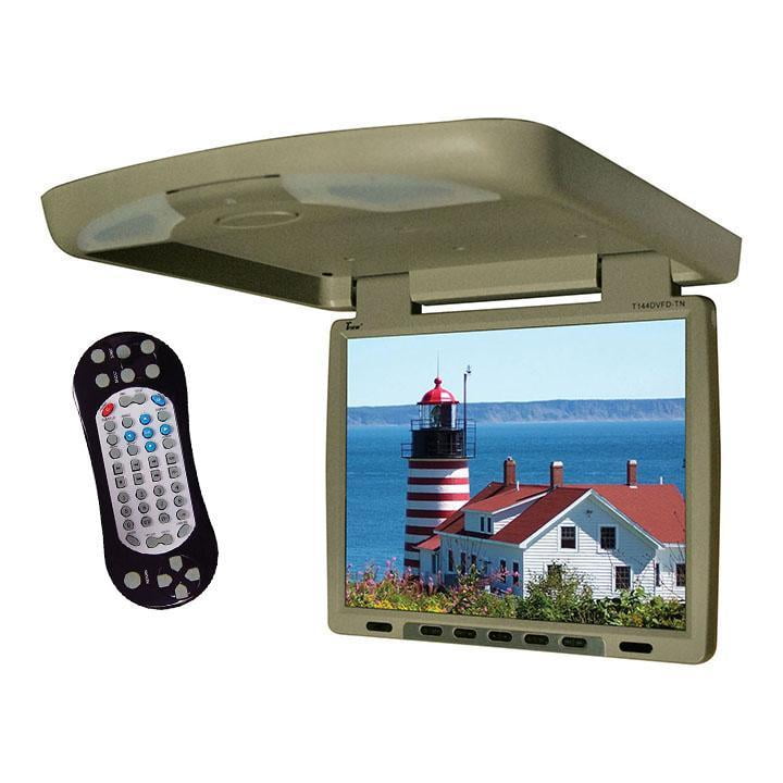 Tview 14" Flip Down Monitor With Built In Dvd Ir-fm Trans Tan | Walmart ...