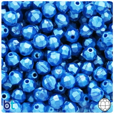 BeadTin True Blue Neon Bright 25mm SunBurst Plastic Beads (80pcs ...