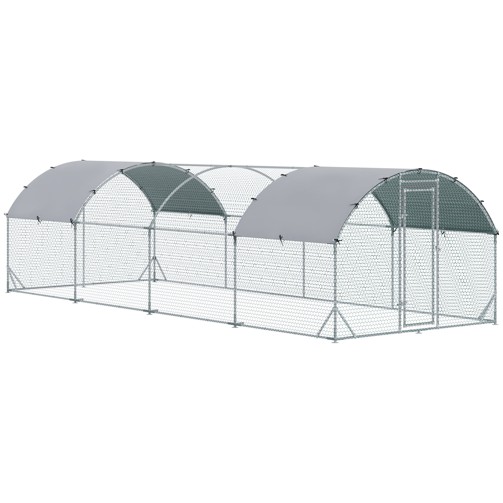 Click here for Pawhut Galvanized Large Metal Chicken Coop Cage 9.... prices