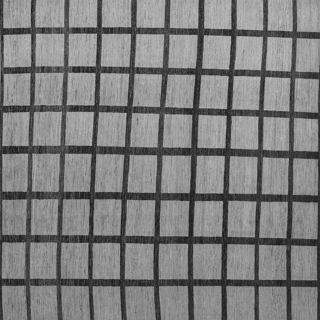 Ahgly Company Indoor Square Checkered Gray Modern Area Rugs, 7' Square ...