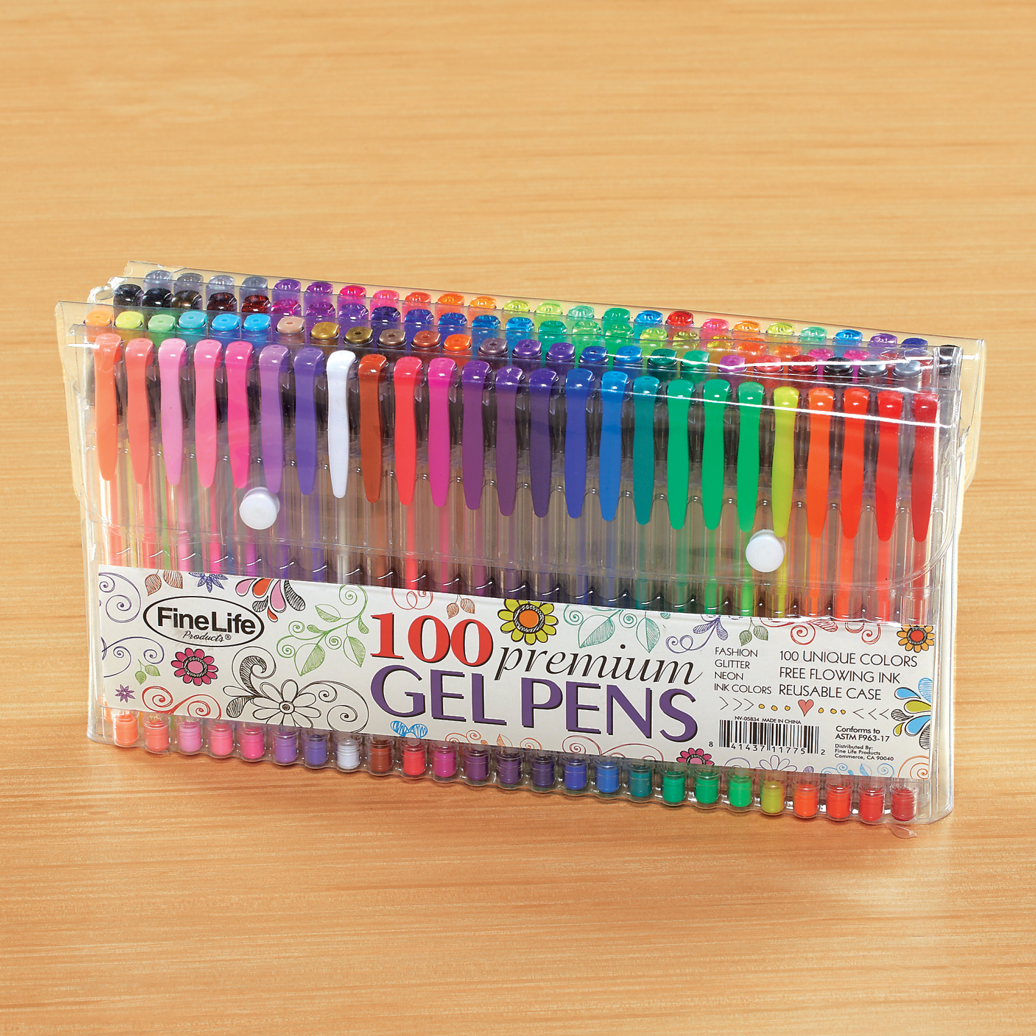 100 PIECE GEL PEN SET IN FOLDABLE POUCH Walmart