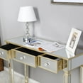 SamyoHome Mirrored Console Table Sofa Vanity Table with 3 Drawers ...