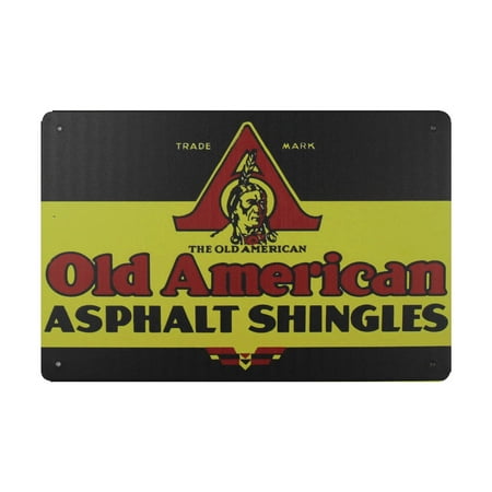 Panneau de toiture Old American Asphalt Shingles métal tin sign ...