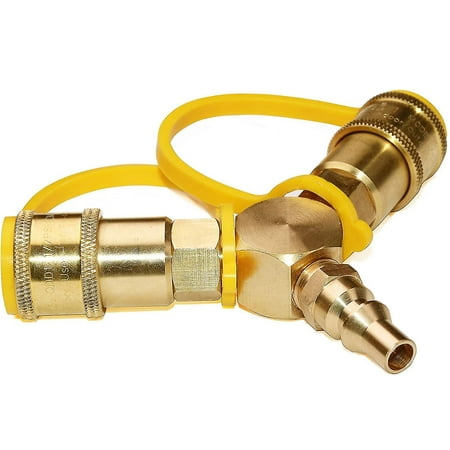 1/4'' Rv Propane Quick Connect Y Splitter Adapter 2 Way Lp Gas Adapter1 ...