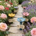 ABPETE Flower-Shaped Ceramic Bee & Butterfly Feeder,Outdoor Pollinator ...