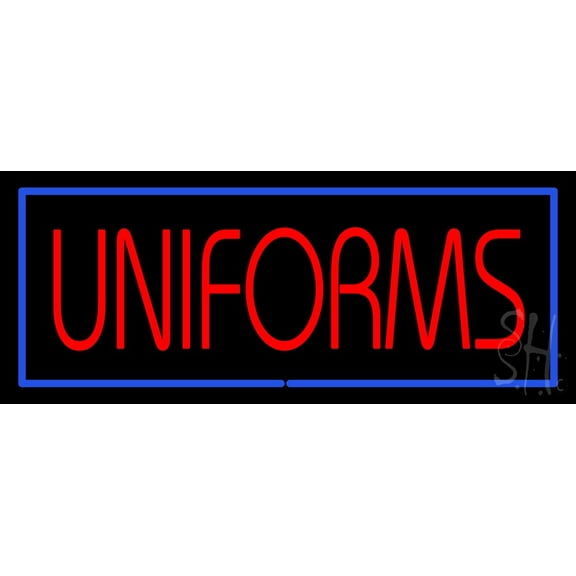 Red For Sale Blue Border LED Neon Sign 10 x 24 - inches, Black Square ...