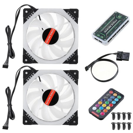Computer PC Cooler Cooling Fan RGB LED Multicolor-mode 12cm Quiet ...