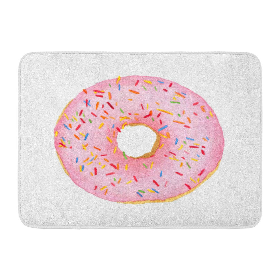 GODPOK American Doughnut Watercolor Pink with Sprinkles Donut White Top ...