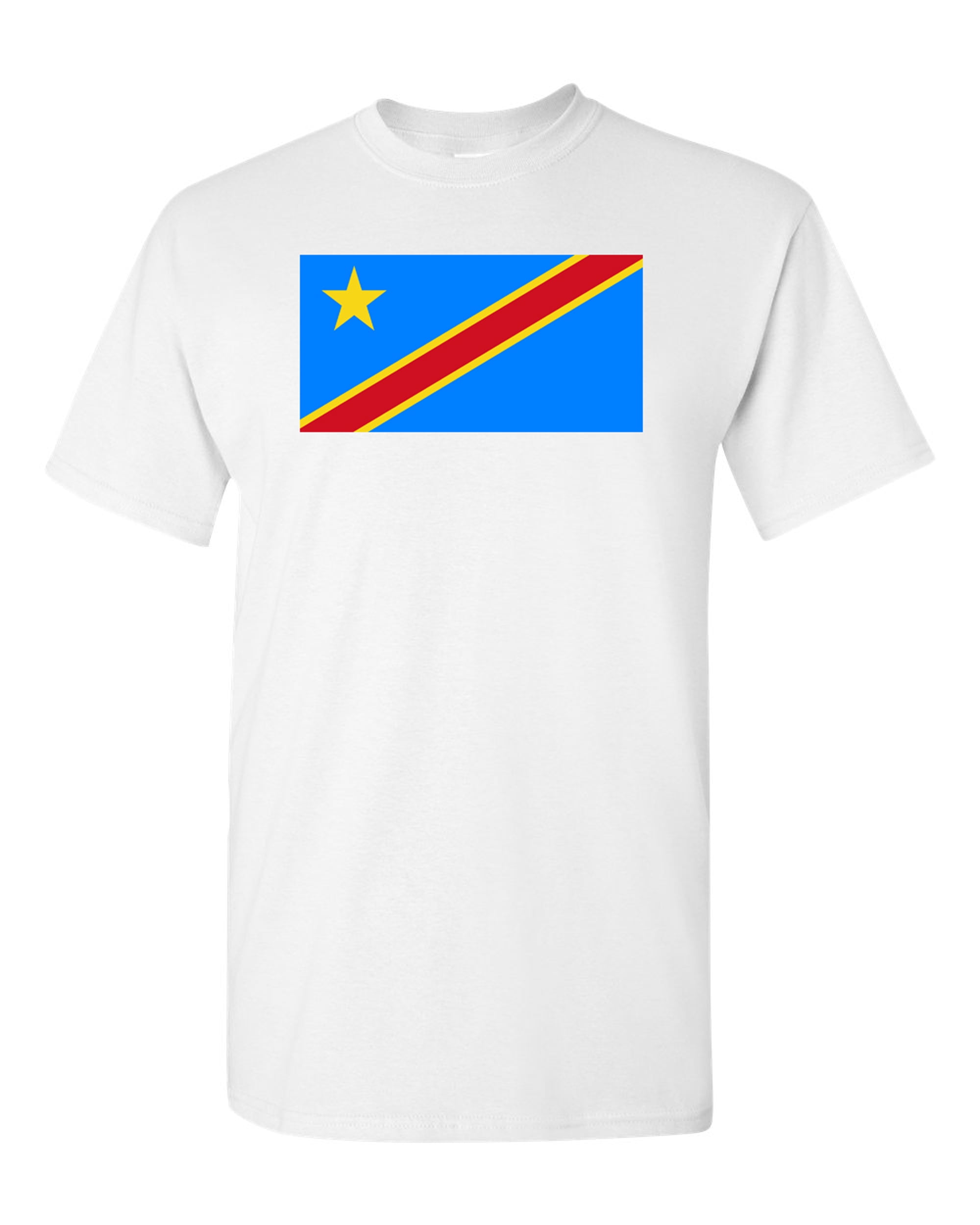 Democratic Republic Of The Congo Country Flag Adult DT T-Shirt Tee ...