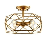 Harrison 13in 4 Light Gold Semi-Flush Mount Ceiling Fixture - Walmart.com