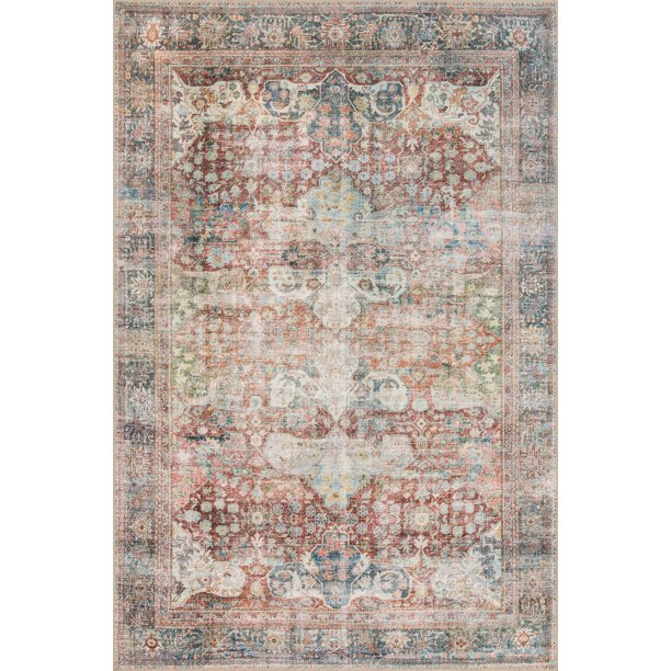 Loloi II Loren Collection LQ-14 Brick / Multi Oriental Area Rug 8'-4" x ...