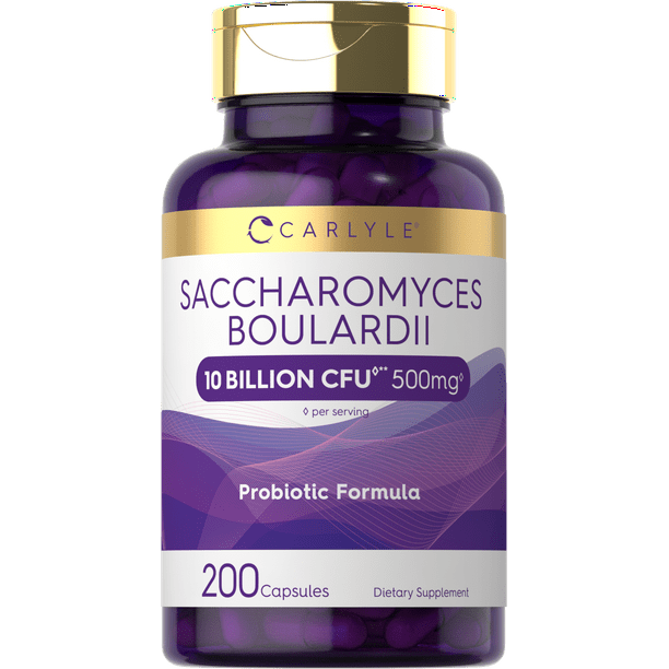 Saccharomyces Boulardii Probiotics 10 Billion CFUs | 200 Capsules | by ...