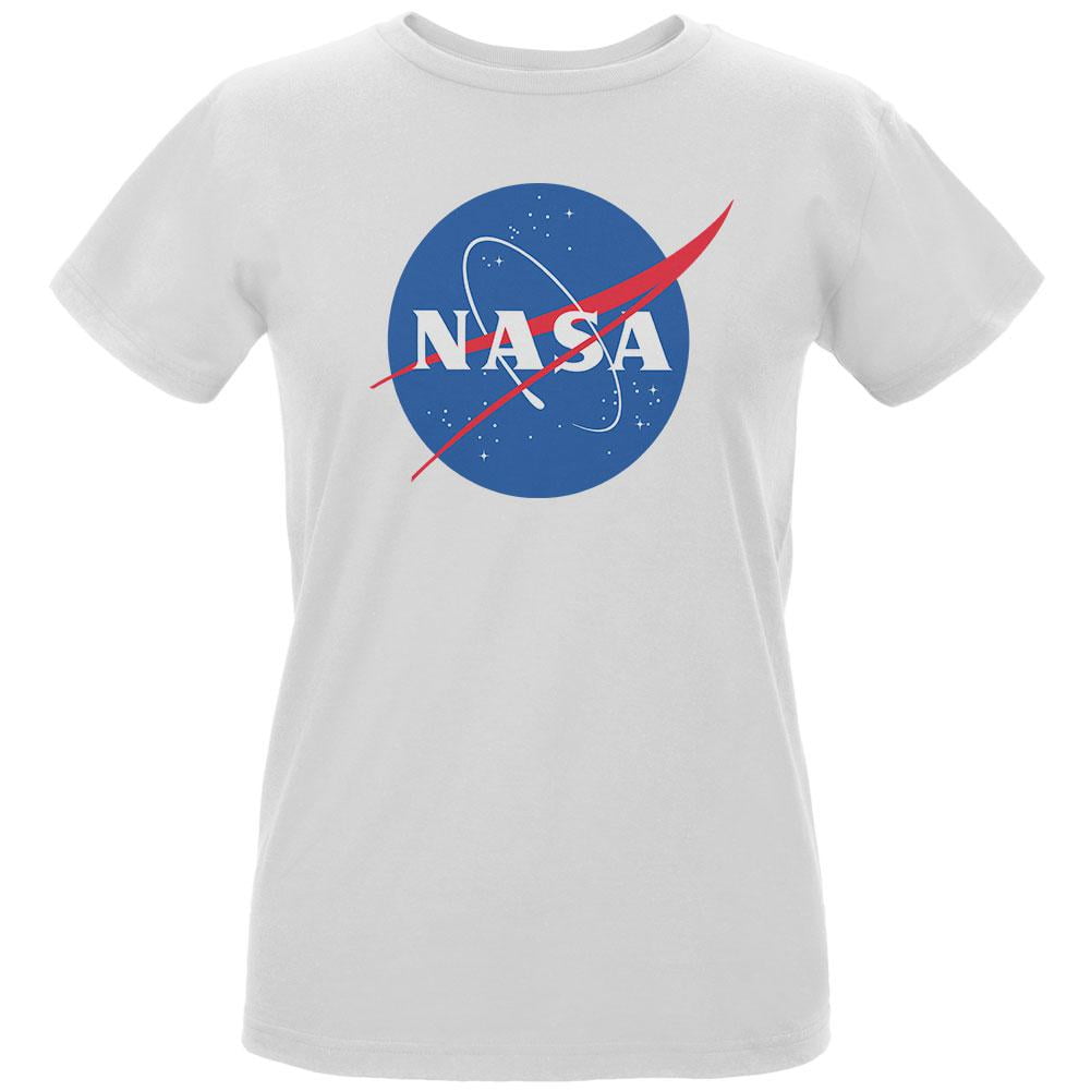 NASA Logo Womens Organic T Shirt White LG - Walmart.com