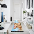 72x23.5 Runner Rug Non Slip Washable Colorful Flower Garden Dog Art ...
